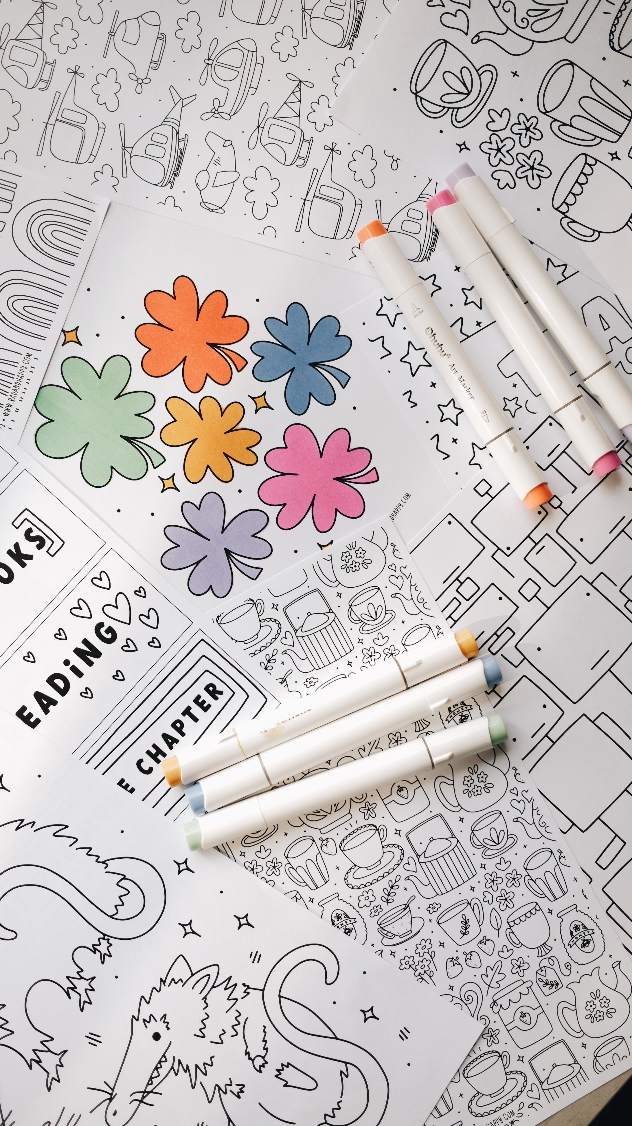 Color Happy | Monthly digital coloring page downloads – Rad & Happy
