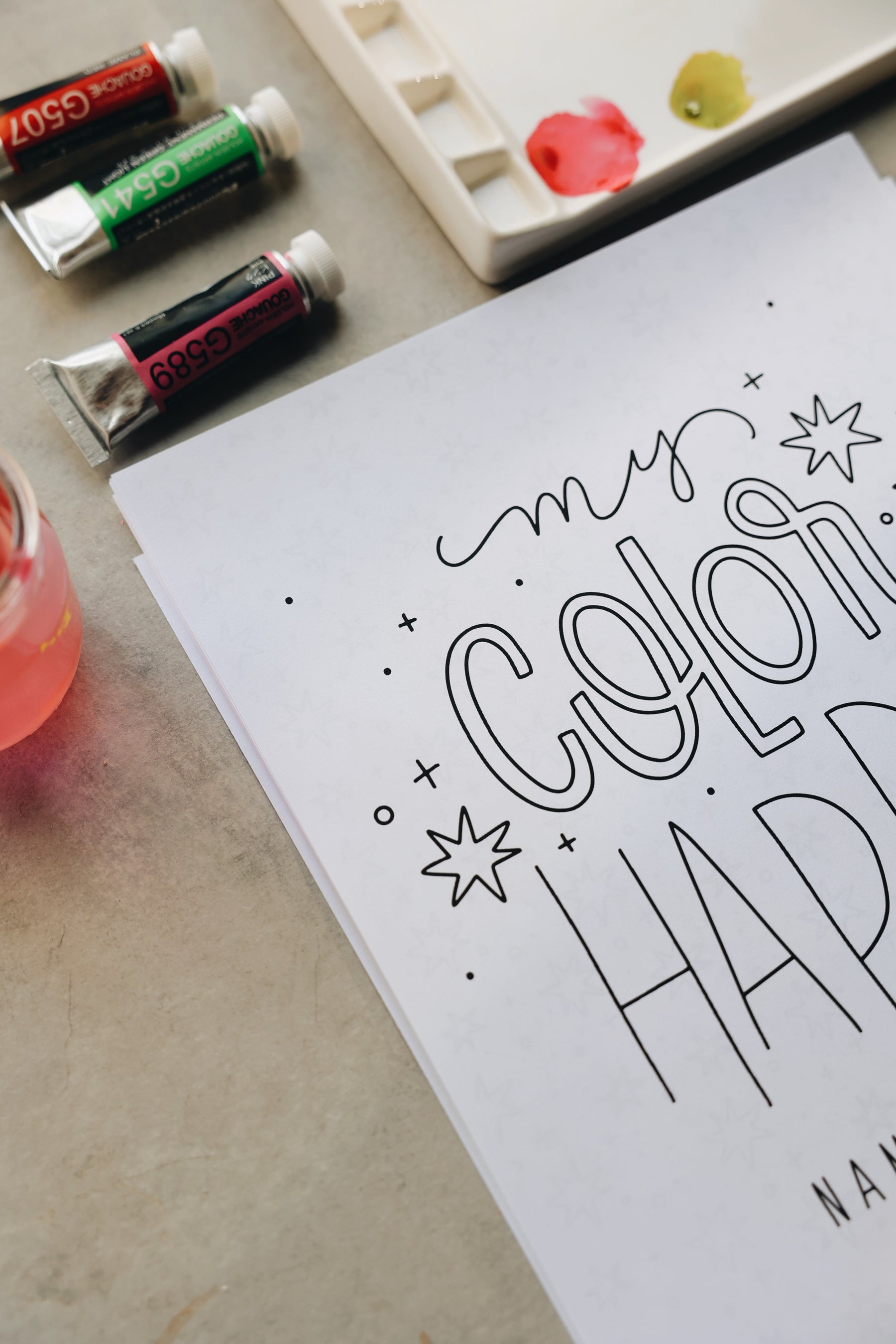 Color Happy | Monthly digital coloring page downloads – Rad & Happy