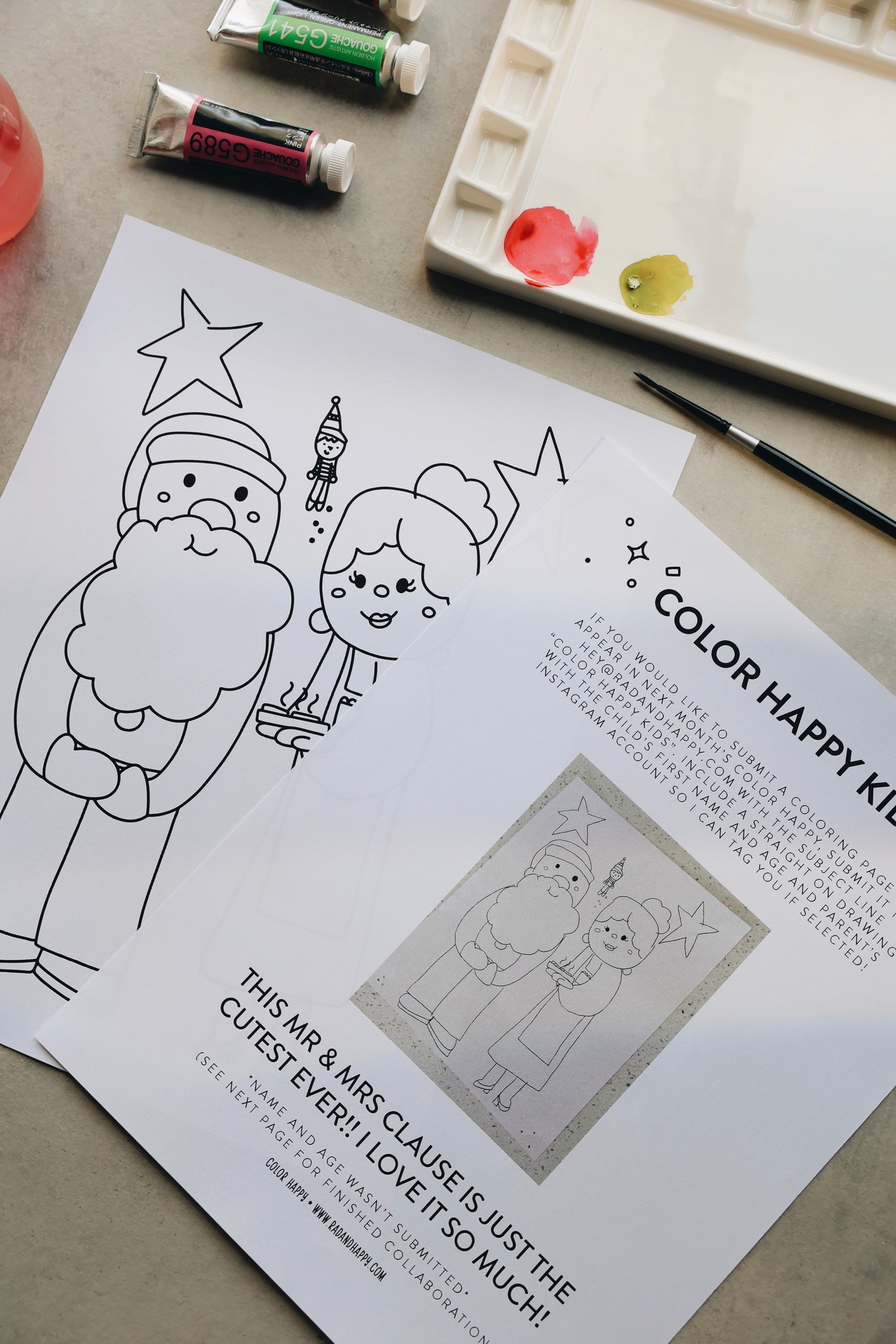 Color Happy | Monthly digital coloring page downloads – Rad & Happy