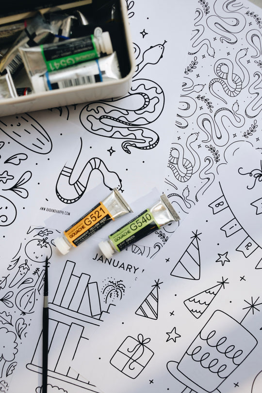 Color Happy | Monthly digital coloring page downloads – Rad & Happy