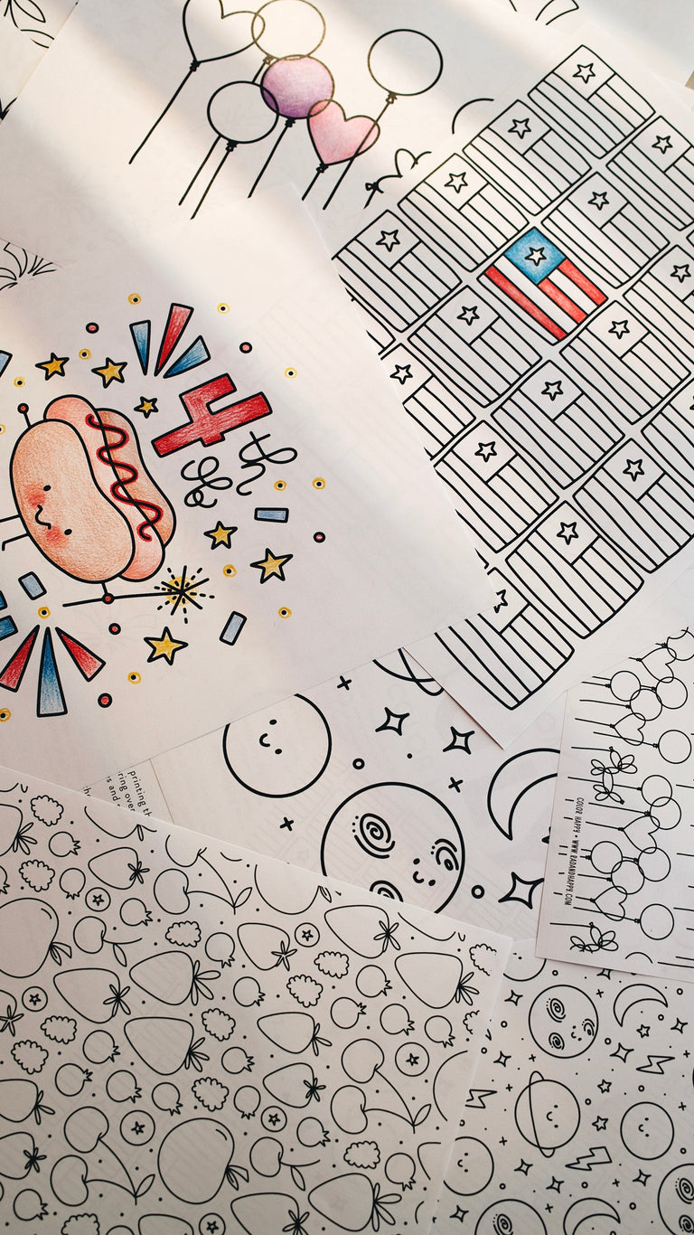 Color Happy | Monthly digital coloring page downloads – Rad & Happy