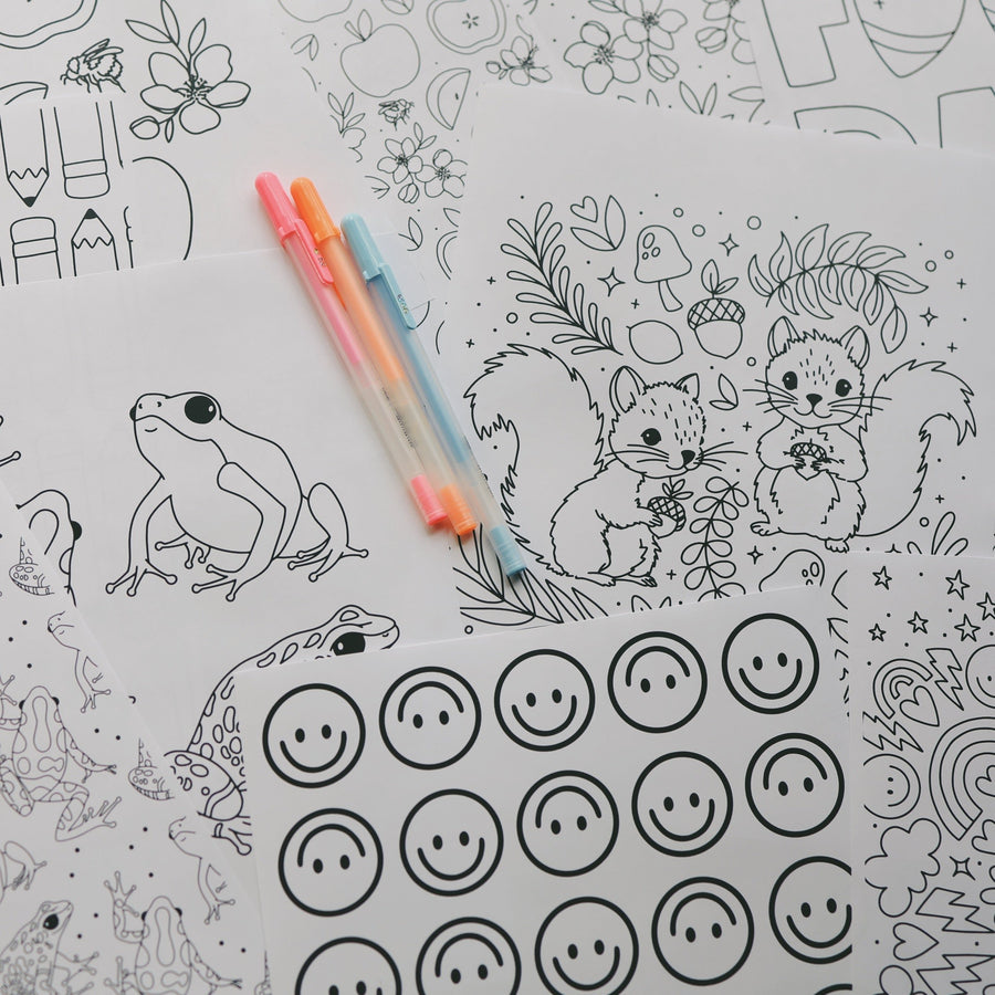 Color Happy | Monthly digital coloring page downloads – Rad & Happy