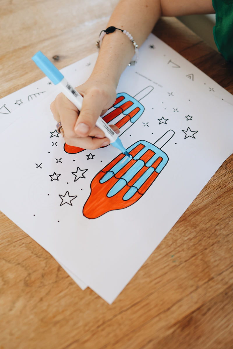 Color Happy | Monthly digital coloring page downloads – Rad & Happy