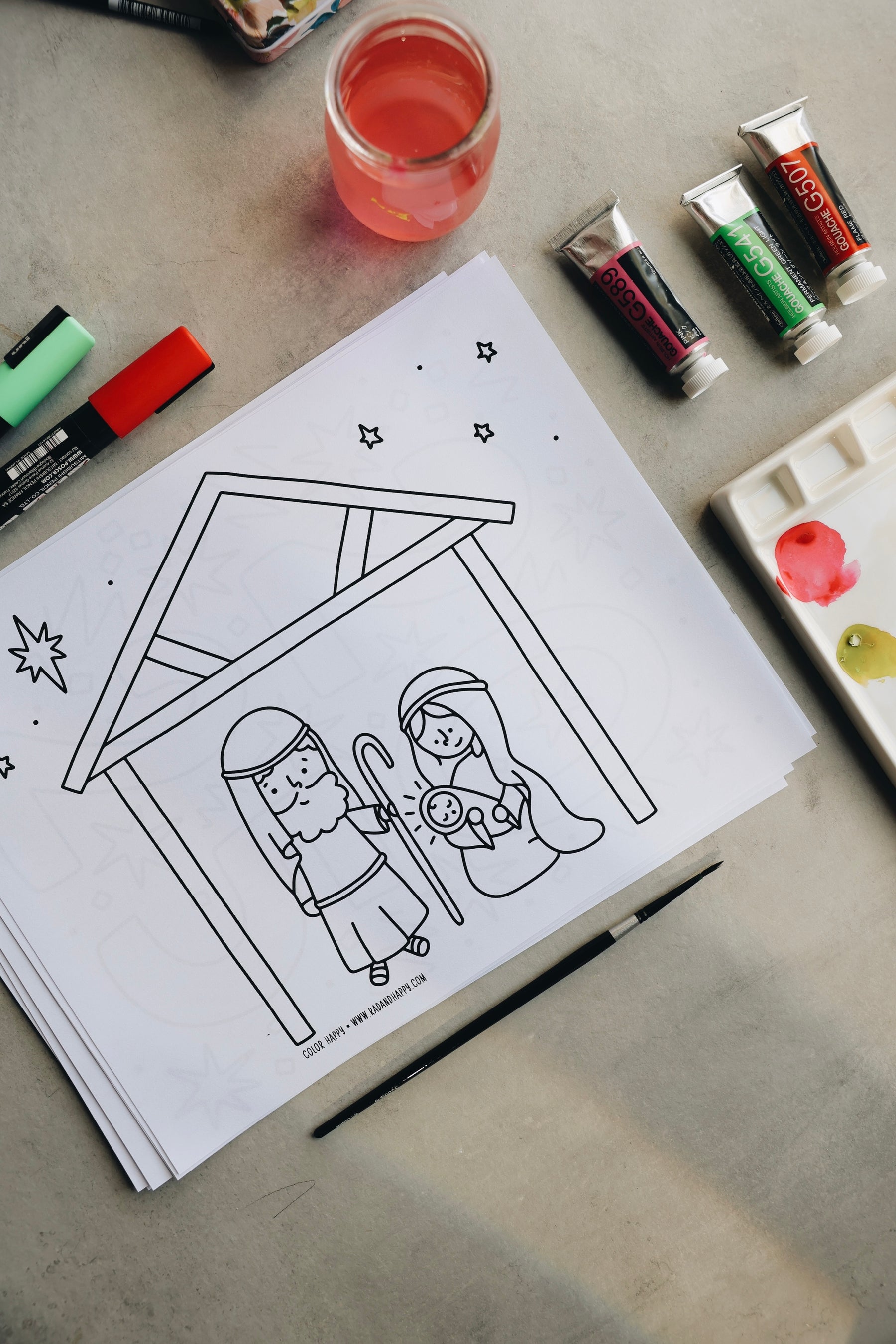 Color Happy | Monthly digital coloring page downloads – Rad & Happy