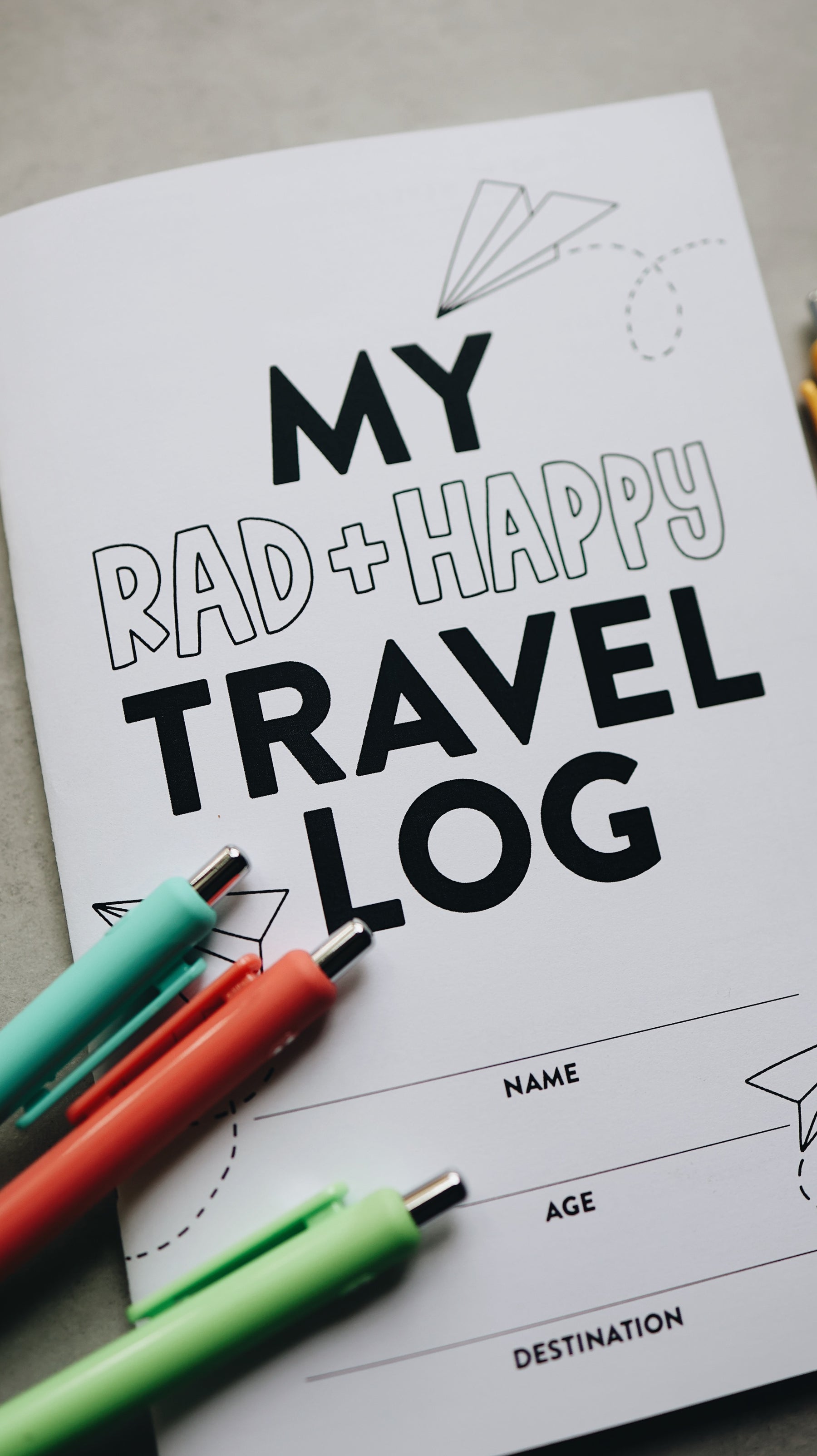 Travel Log Printable – Rad & Happy