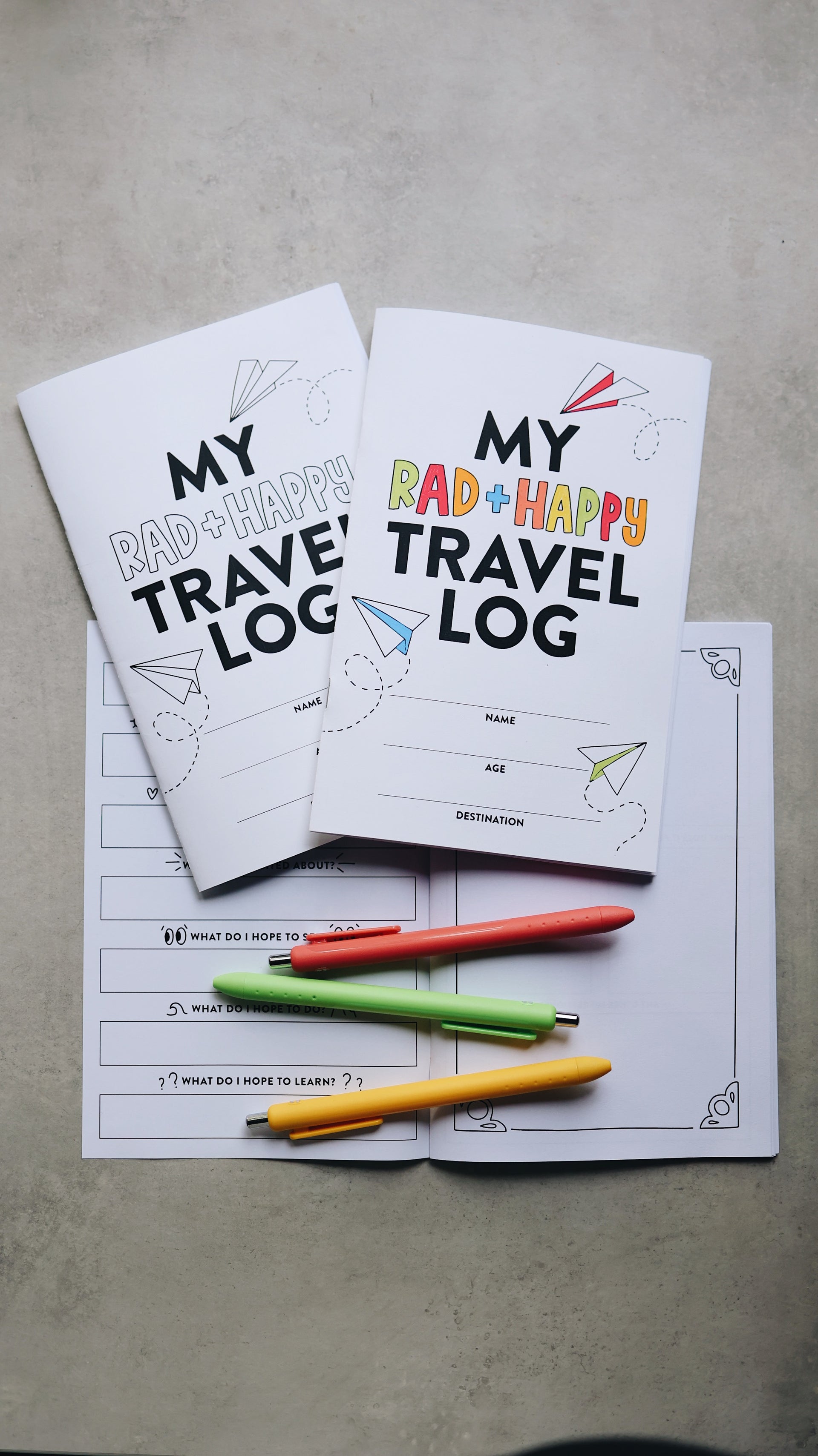 Travel Log Printable – Rad & Happy