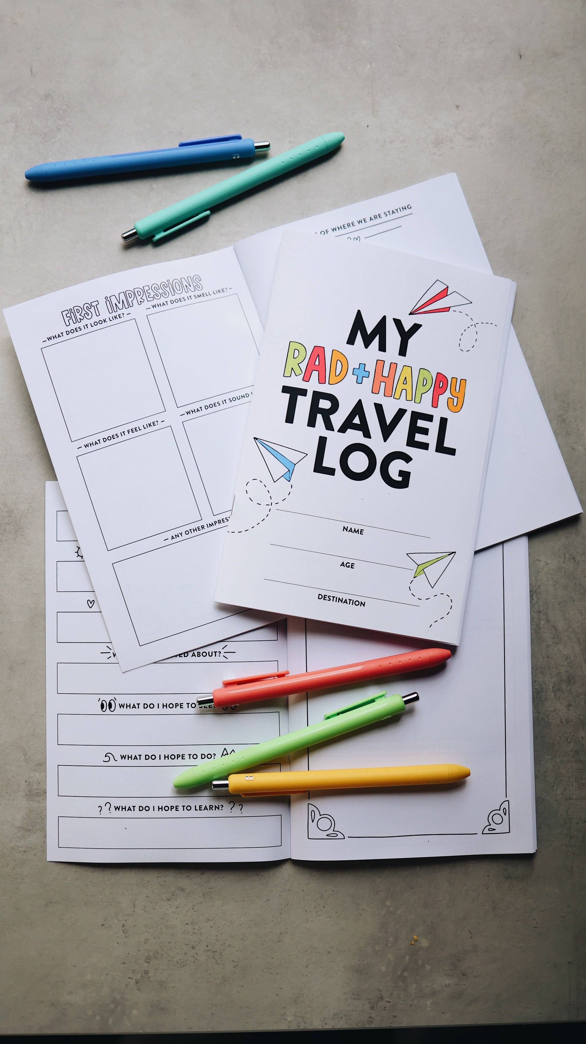 Travel Log Printable – Rad & Happy