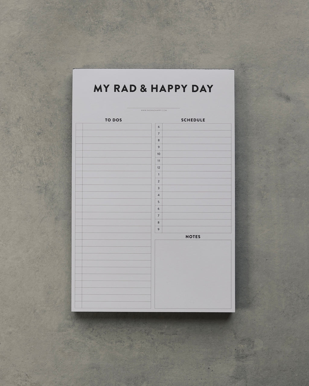 Happy Day Notepad – Rad & Happy