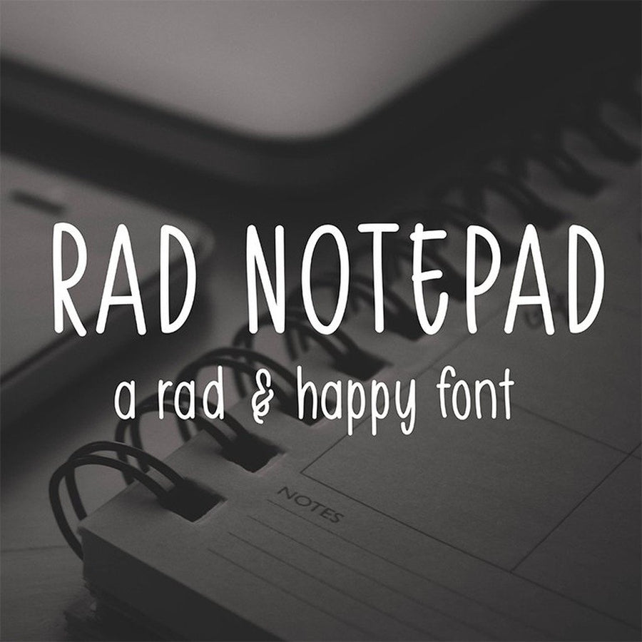 Rad Notepad Font – Rad & Happy